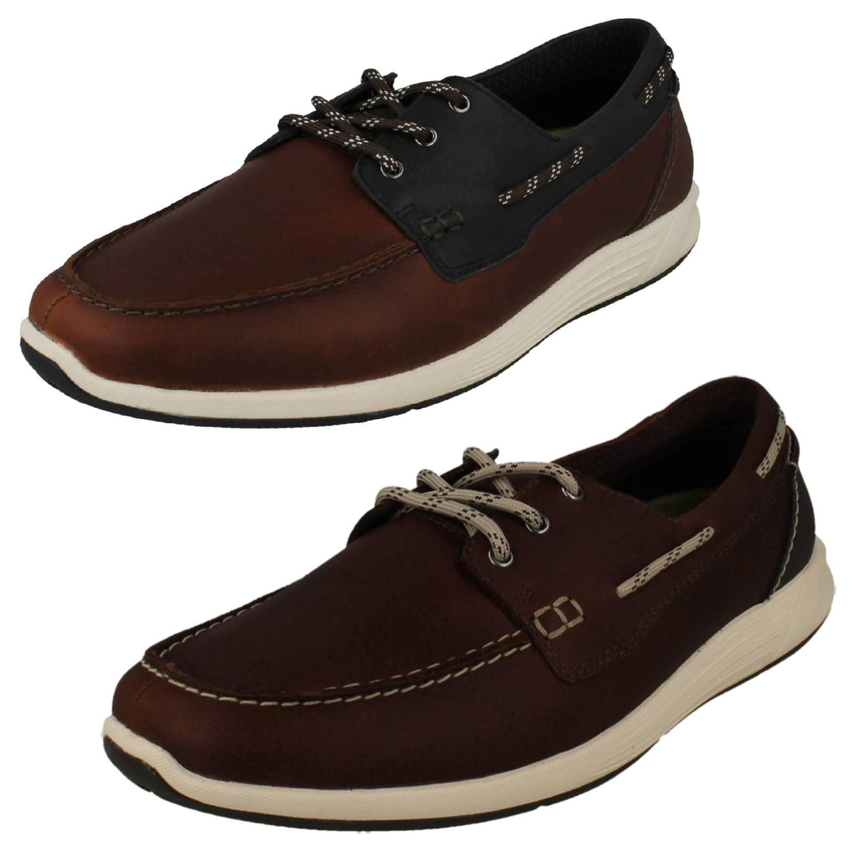 Mens Clarks Innovative Rock Soled Lace Up Deck Shoes ATL Sail Go ...