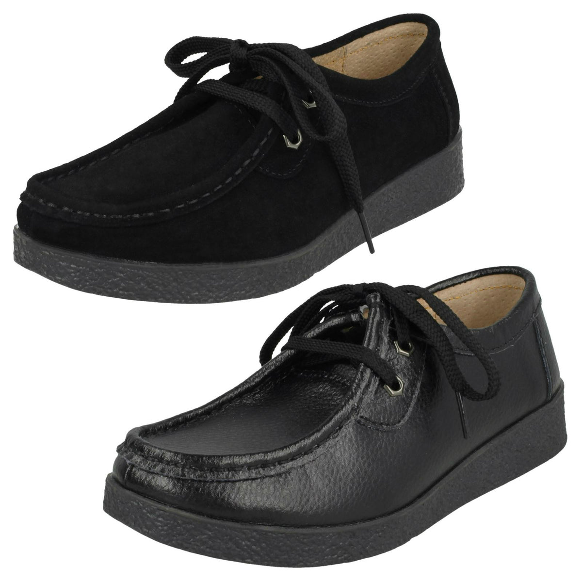 Ladies Eaze Flat Casual Lace Up Shoes – Blunts Shoes