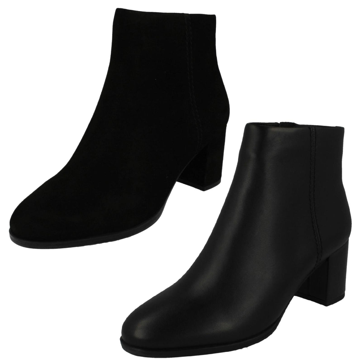 Ladies Clarks Elegant Heeled Ankle Boots Freva55 Zip – Blunts Shoes